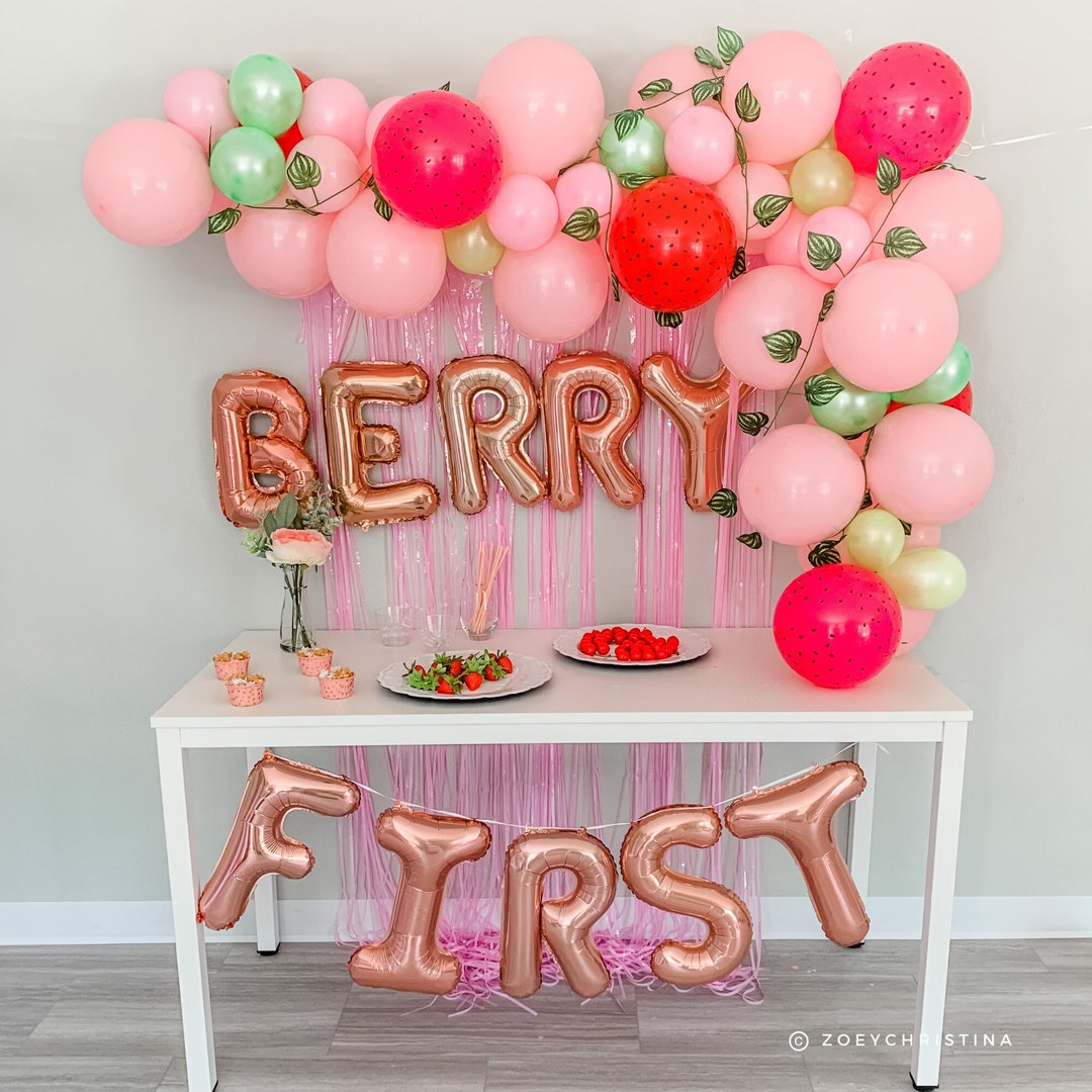 Strawberry Sweet Party Decorations for Girls, Watermelon Balloon Arch ...