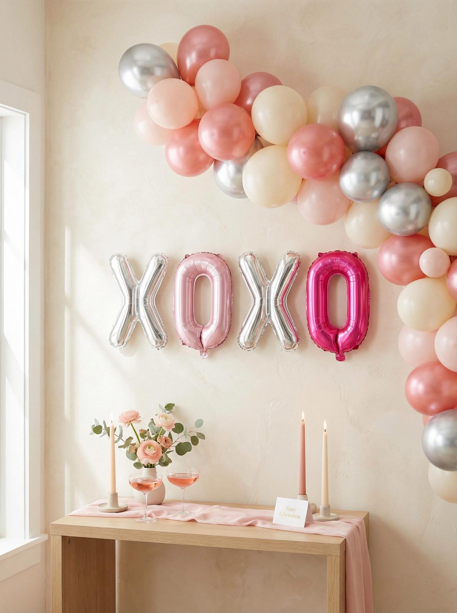 XOXO Foil Letter Balloons: Valentine Balloon Letters | Bachelorette ...