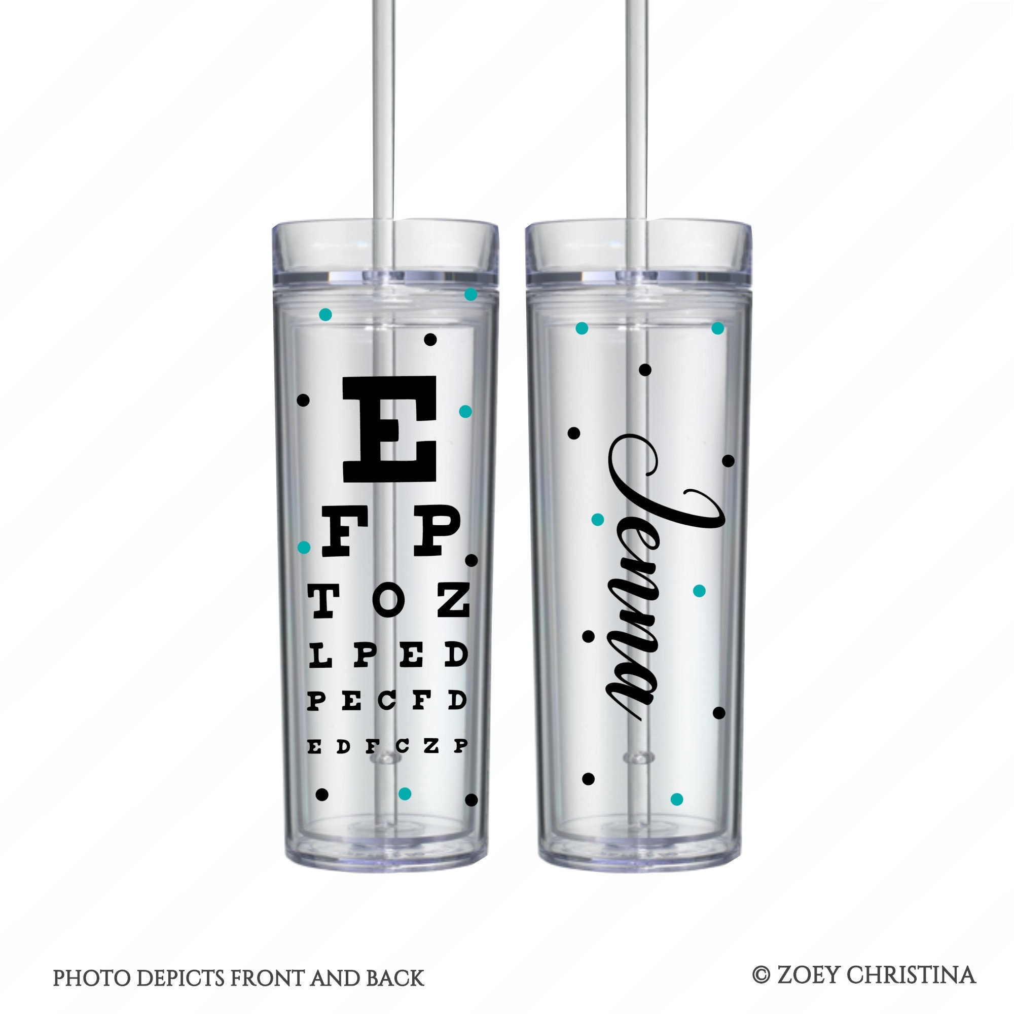 Gift for ophthalmologist optometry Optometrist 16oz skinny | Etsy