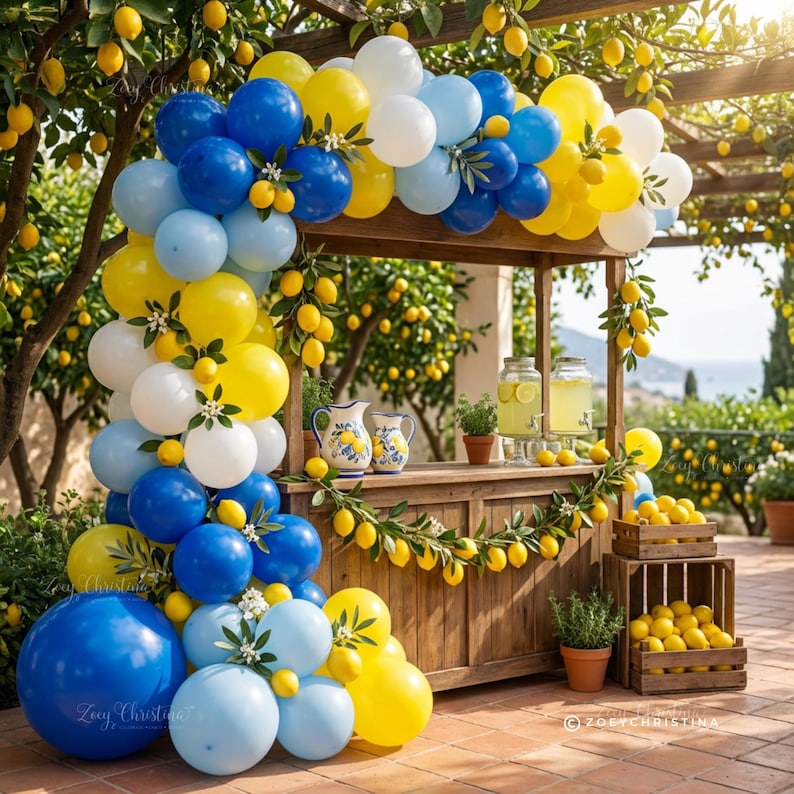 Amalfi Lemon Balloon Garland Kit • Italian Summer Theme Balloons - Etsy