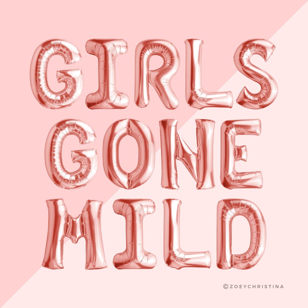 Girls Gone Mild Foil Balloon Letters - Fun Decor for Bachelorette ...