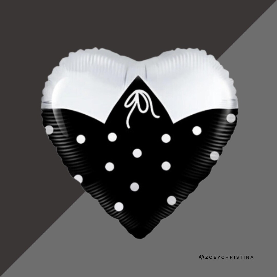 Gothic Heart Balloon With Collar Design - Dark-themed Party Decor ...