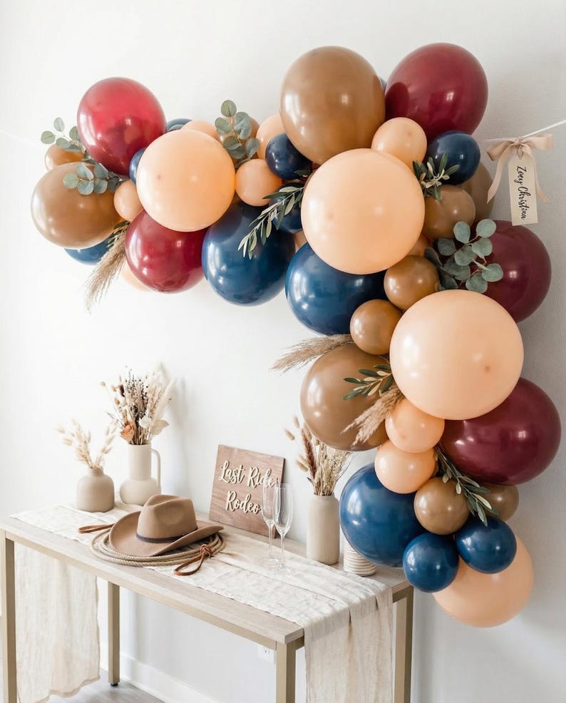 Last Rodeo Balloon Garland Kit: Chic Western Bachelorette Decor | Boots ...