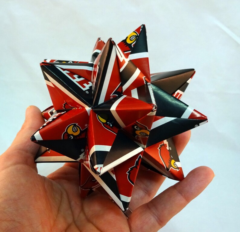 Medium Origami Star Made From University of Louisville NCAA - Etsy