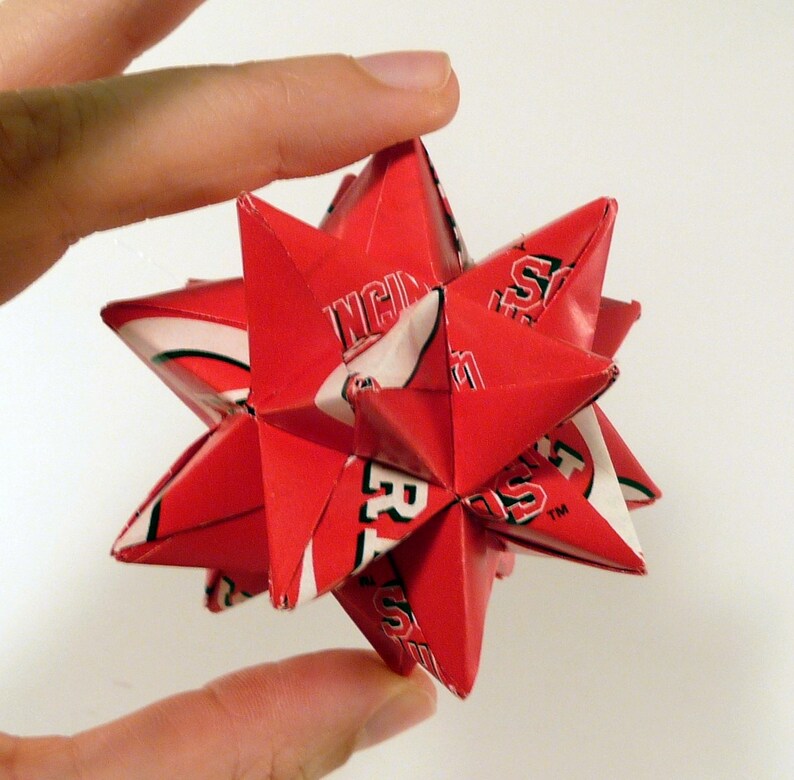 Small Origami Star Made From Licensed Cincinnati Reds Paper - Etsy