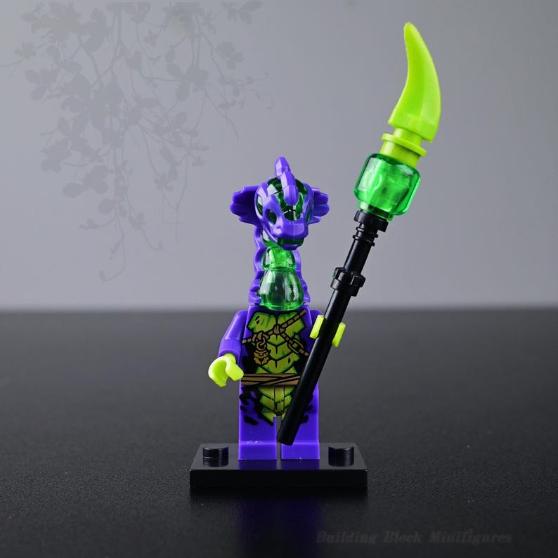 Custom Ninjago Acidicus Minifigure, Lego-compatible Villain Toy, Purple ...