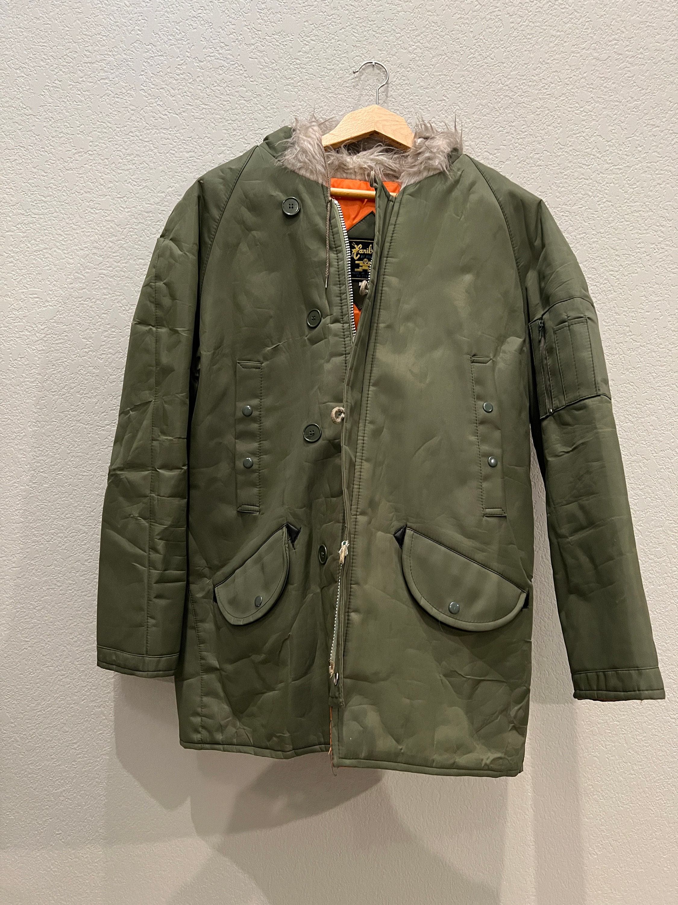 Vintage 1970s Caribou Fur Hood Parka Hunting Jacket Camping Hiking ...