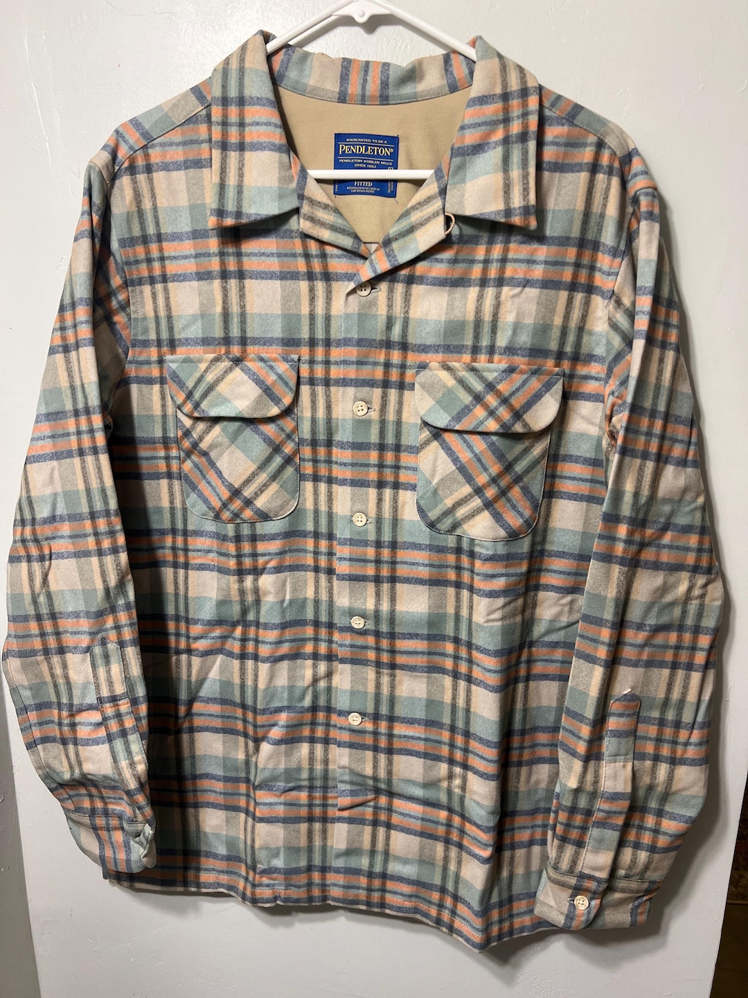 Vintage Pendleton Wool Flannel Plaid Shirt Woolen Mills Portland Salem ...