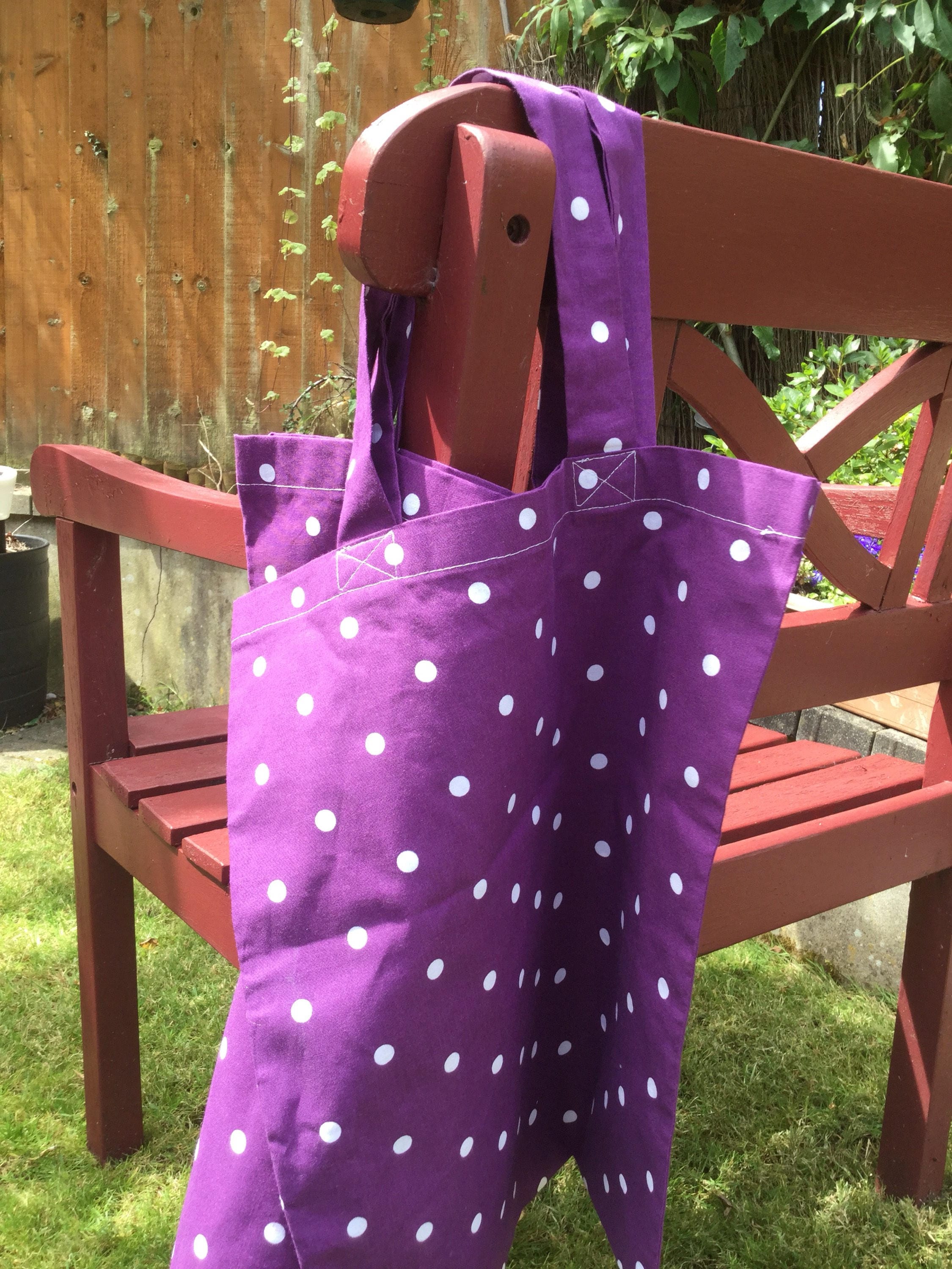 Purple Spot Shopping Bag - Etsy
