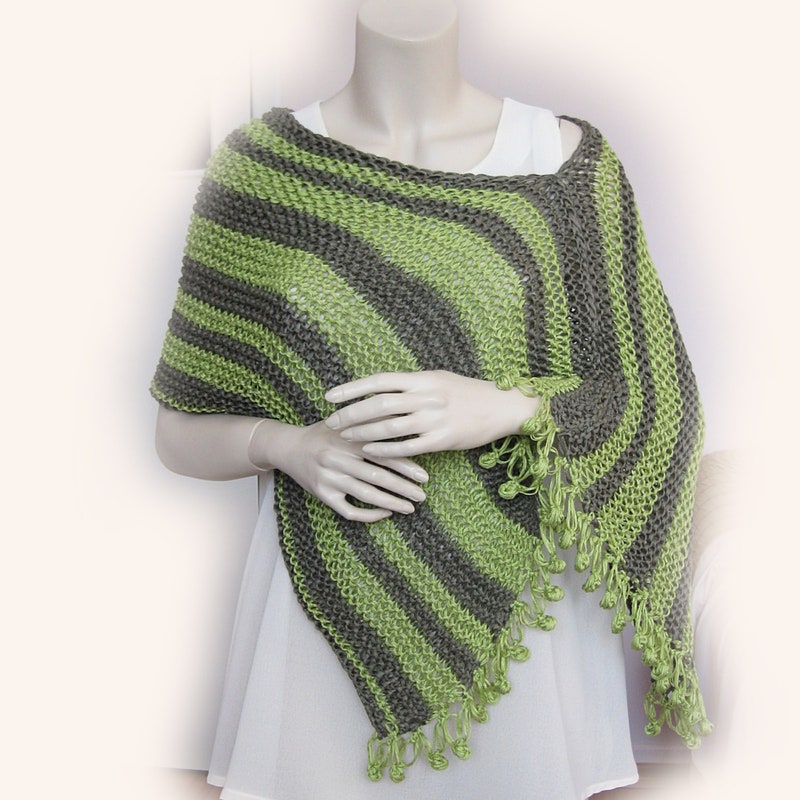Hand Knit Poncho - Etsy