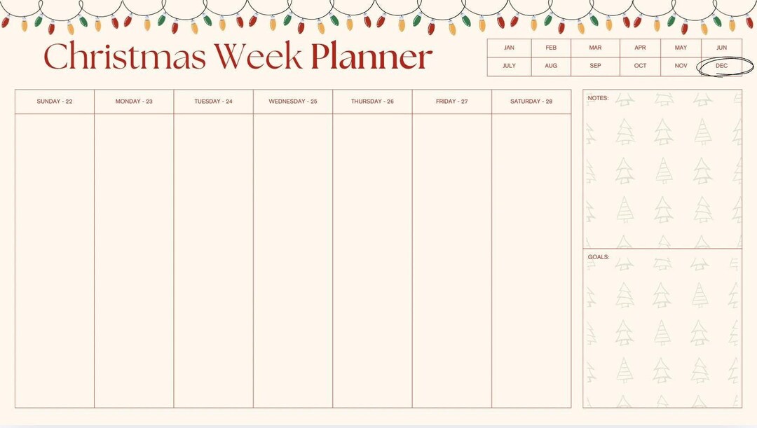 Christmas Week Holiday Planner - Etsy