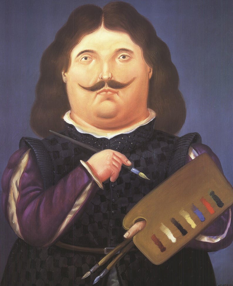 FERNANDO BOTERO Portrait of Velazquez, 1999 - Etsy