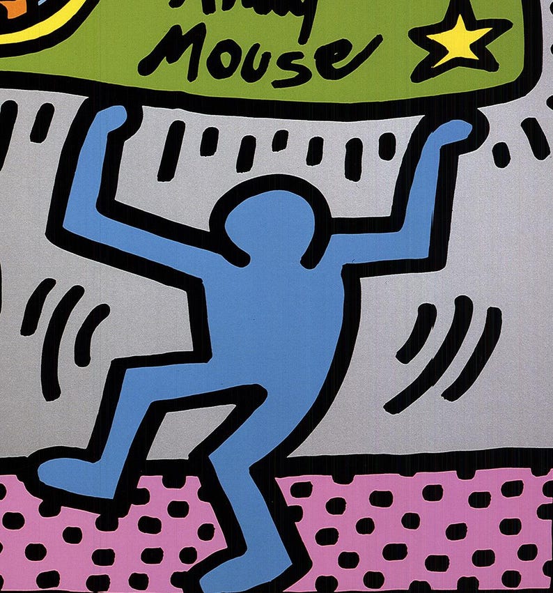 KEITH HARING Andy Mouse, 1990 - Etsy