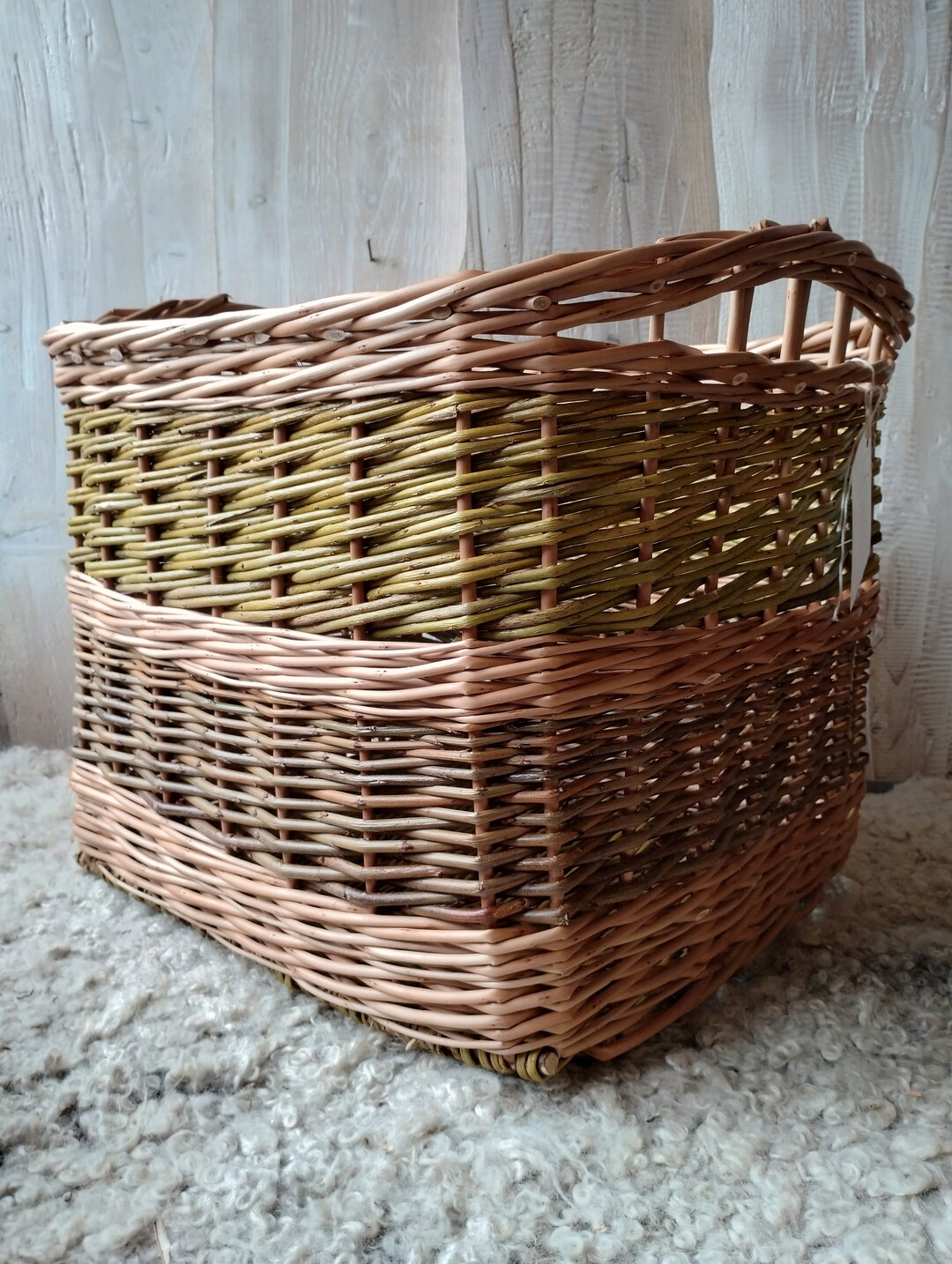 Square Willow Basket - Etsy