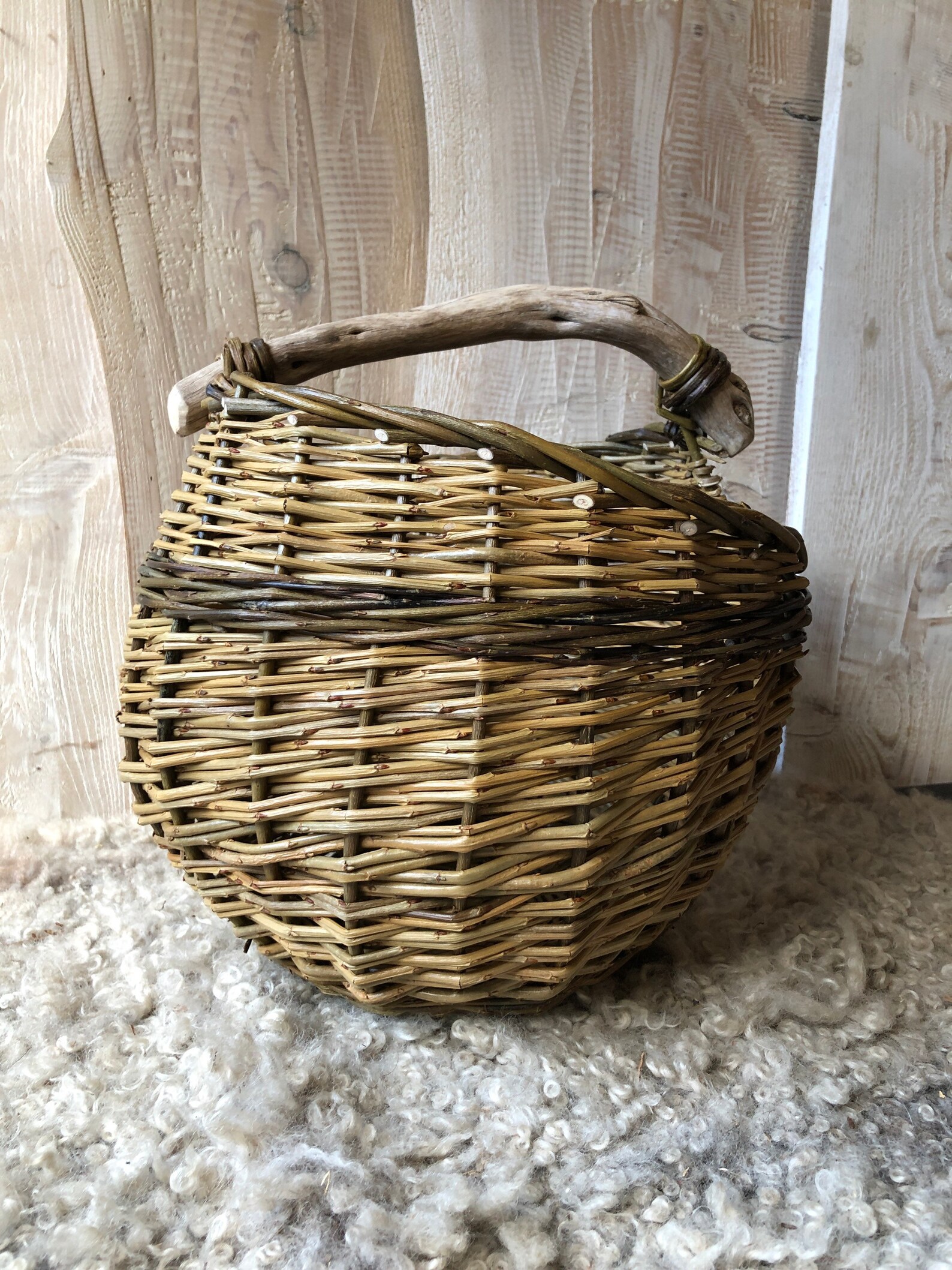 Wooden Handled Mushroom Basket | Etsy