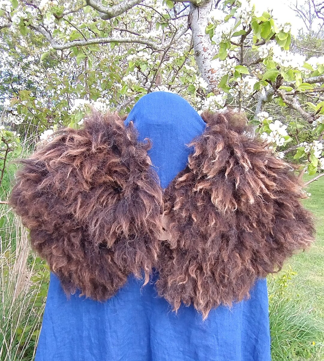 Viking Celtic Cruelty-free Felted Wool Mantle Cape Brown - Etsy
