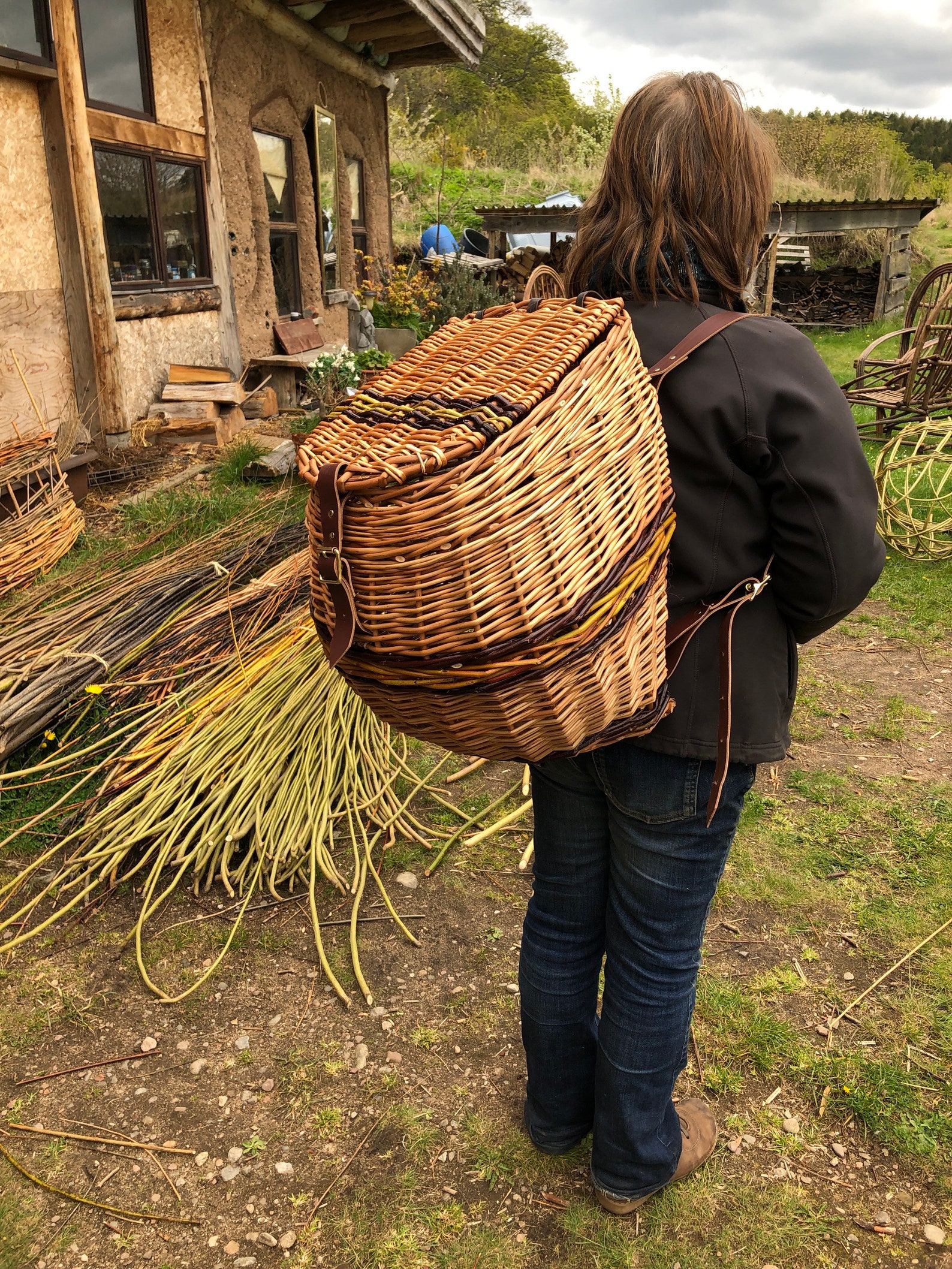 Handmade Woven Willow Back Pack | Etsy