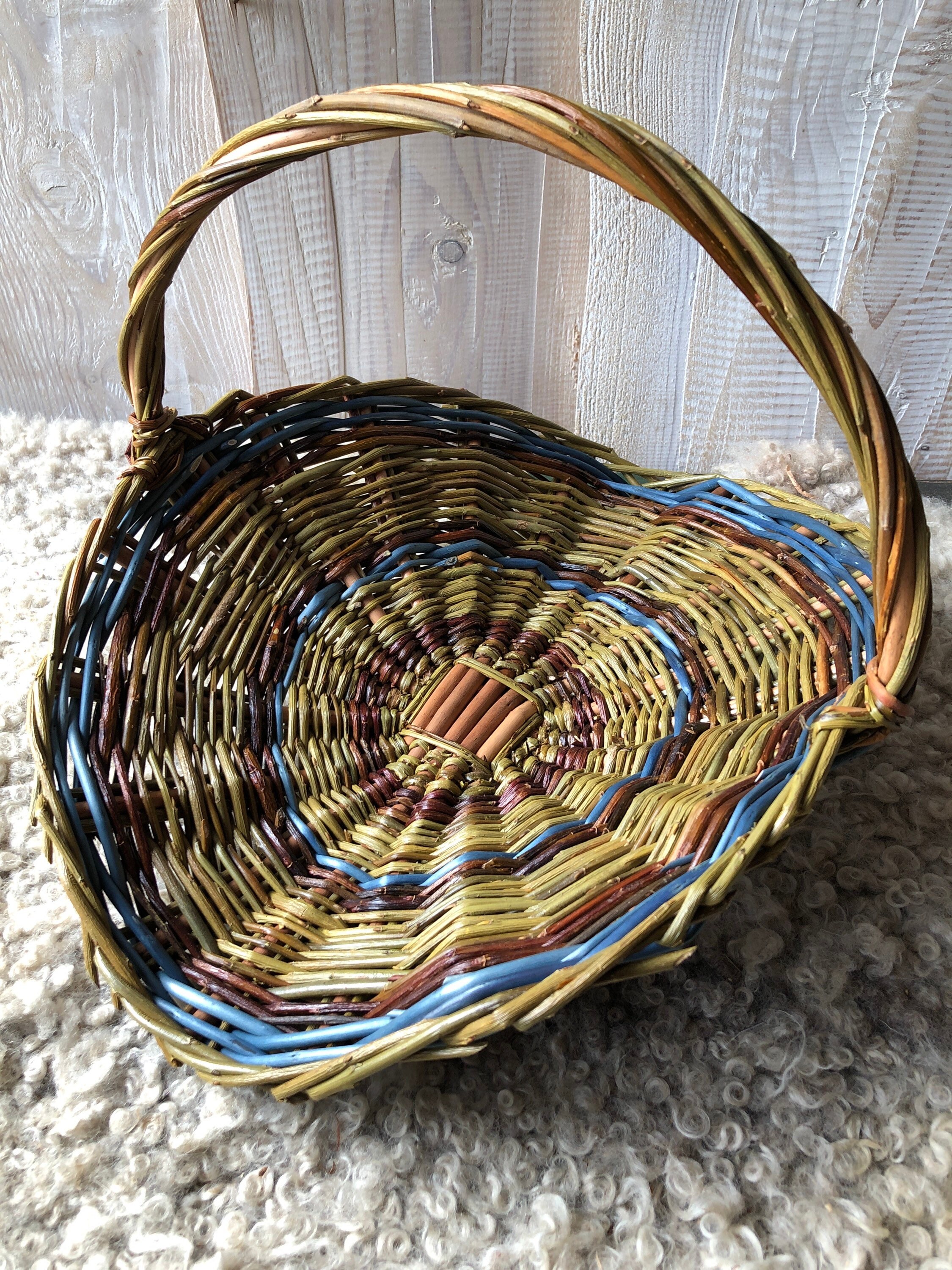 Flower Gathering Basket Woven From Scottish Willow. - Etsy UK