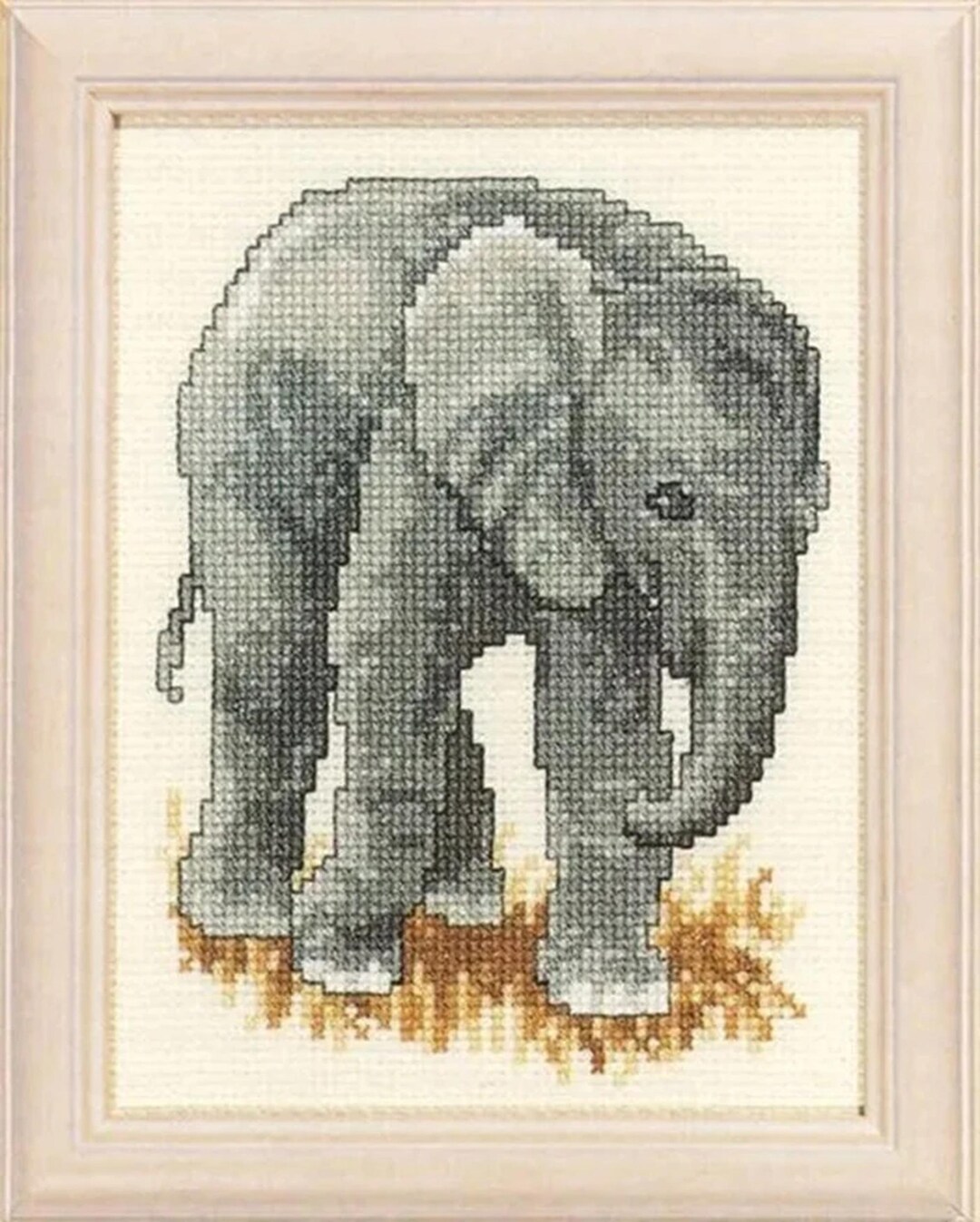Baby Elephant Counted Cross Stitch Kit From Pako , Animal Needlework ...