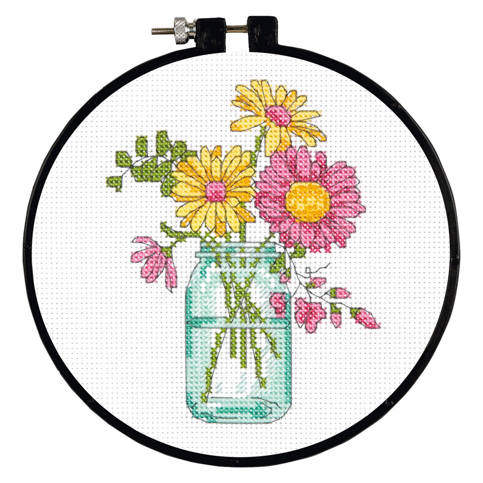 Dimensions Summer Flowers Cross Stitch Kit With Embroidery - Etsy