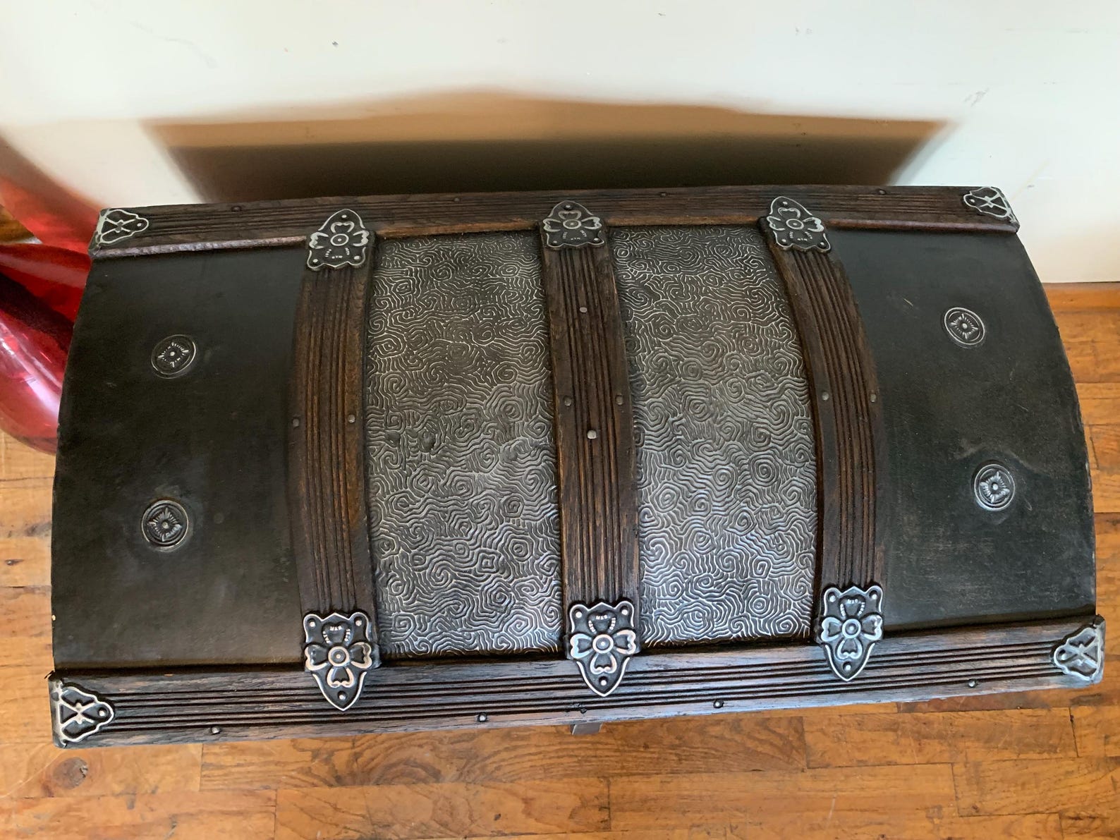 Antique Steamer Trunk Chest RARE Steam Trunk Storage Chest Antique ...