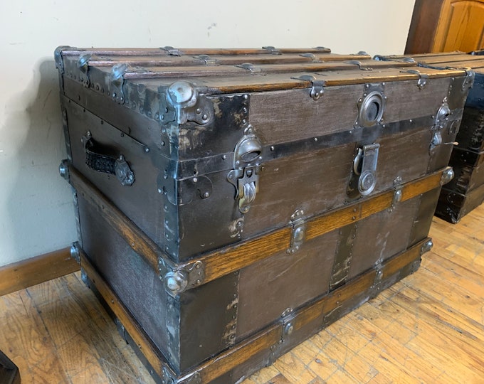 Vintage Steamer Trunk Coffee Table - Etsy
