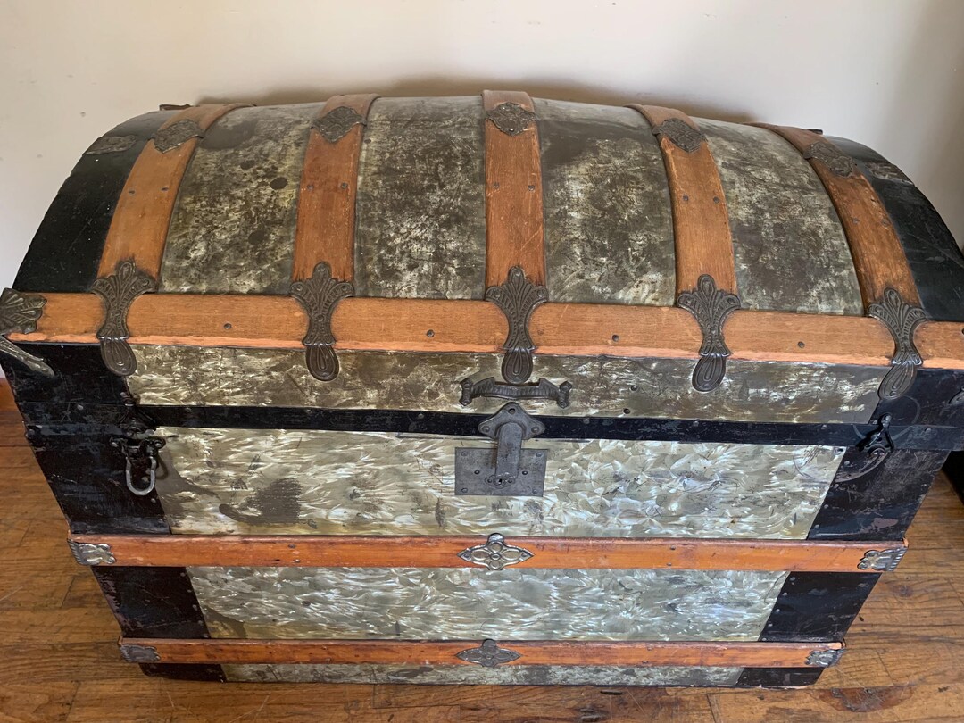Steamer Trunk ORIGINAL, Antique Trunks, Travel Chest, Vintage Chest ...