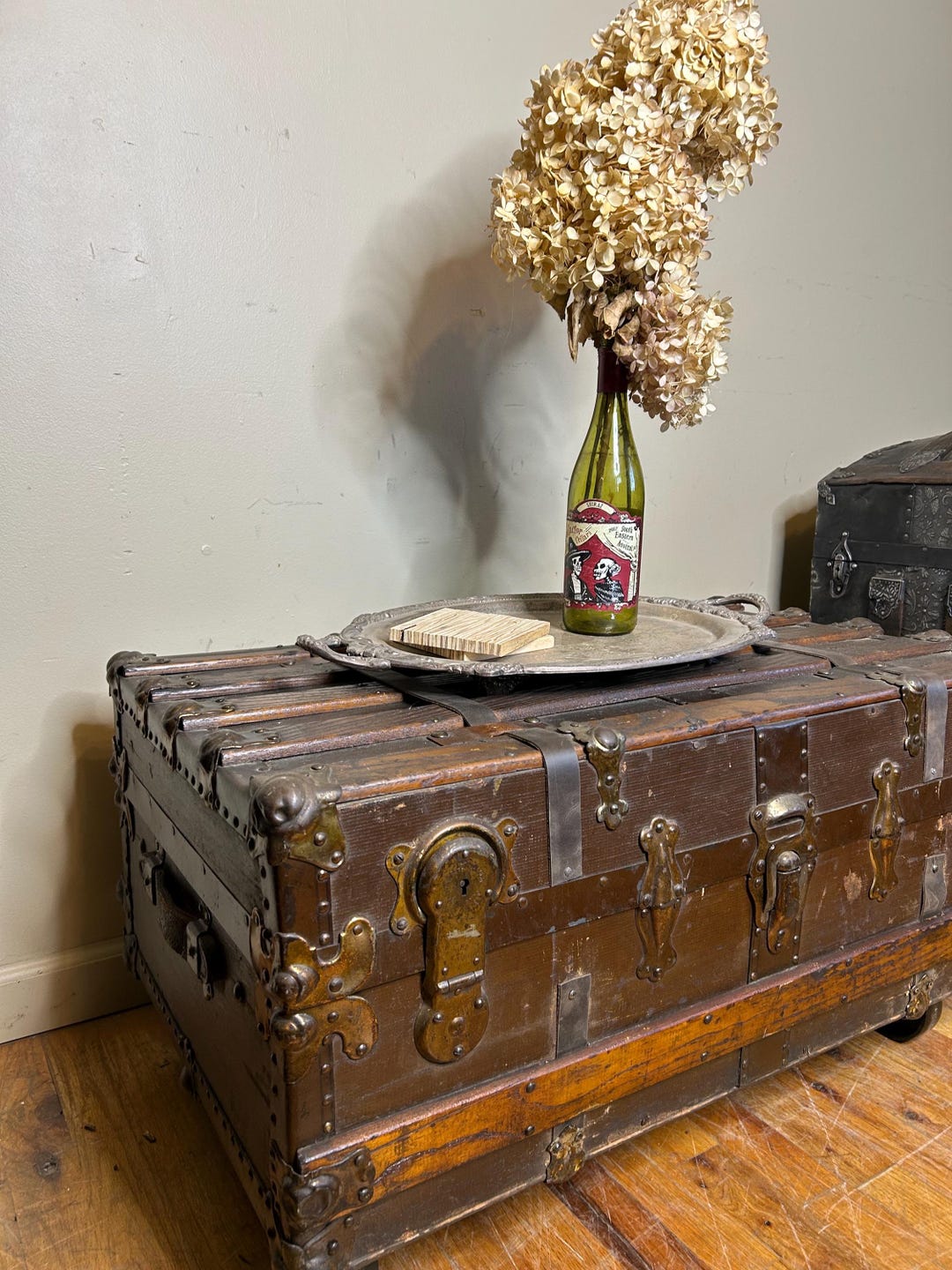 Trunk Coffee Table Antique Travel Trunk, Vintage Chest, Antique Trunks ...