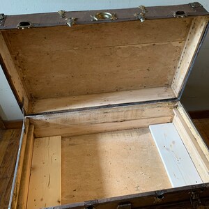 Antique Steamer Trunk Coffee Table Vintage Chest - Etsy