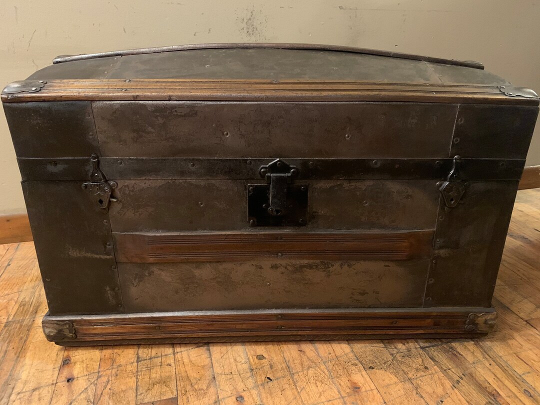 Antique Steamer Trunk Vintage Trunk Chest - Etsy