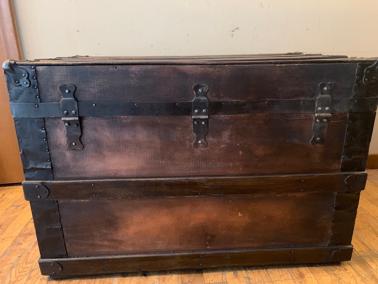 Steamer Trunk Flat Top Large Coffee Table - Etsy