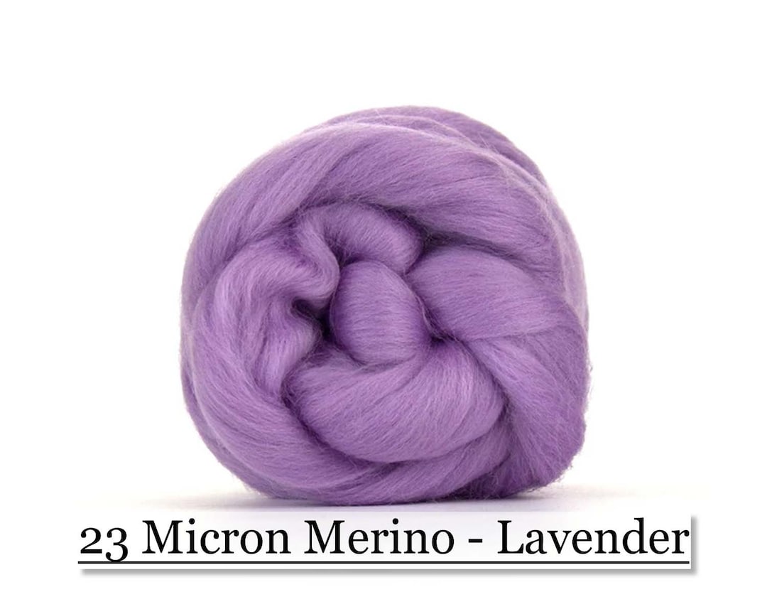 Lavender Merino Wool Top - 23 Mic 64's - Needle Felting - Spinning ...