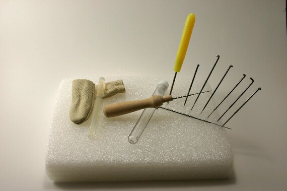 Needle Felting Starter Kit Wool Felt Tools Mat Needle | Etsy