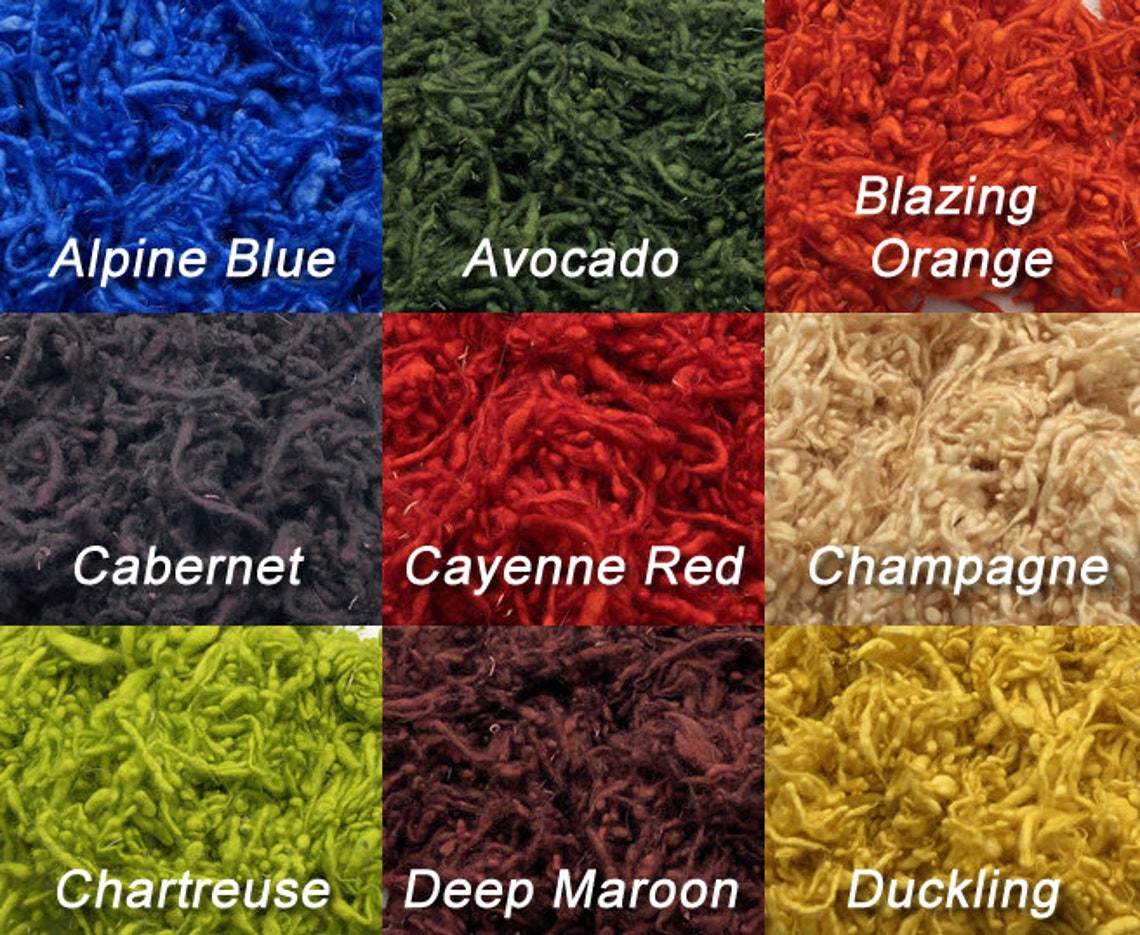 Wool Slubs Hand Dyed Art Batt Effect Fiber Texture - Etsy