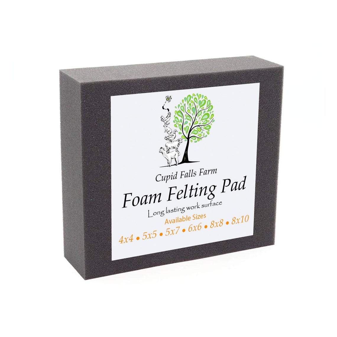 Needle Felting Foam Pad - 2" Thick - Dense Charcoal Color - Long ...