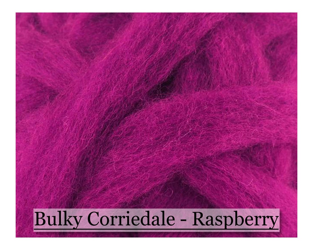 Raspberry - Corriedale Wool Sliver - Needle Felting - Spinning - Wet ...