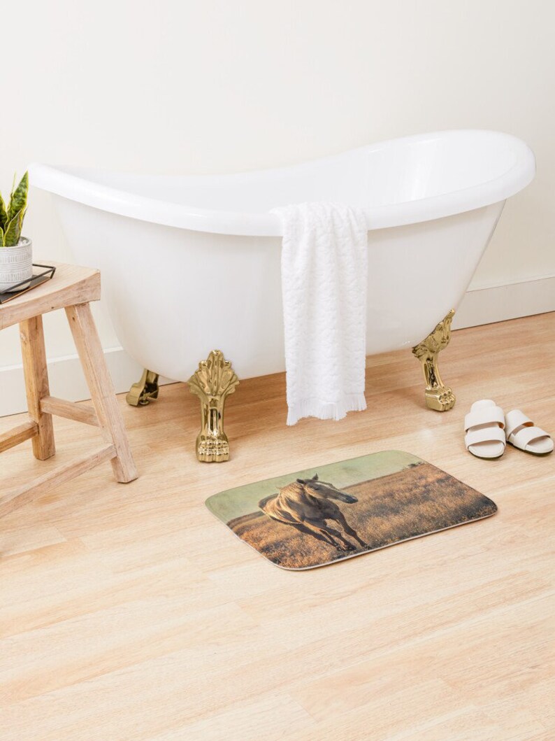 Photo Print Bath Mat Horse Print Memory Foam Bath Mat - Etsy
