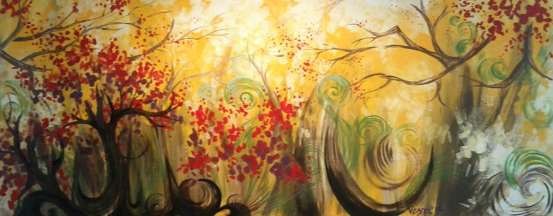 Rhythm of Spring - Acrylic on Wood 32"x80"x1" - Etsy
