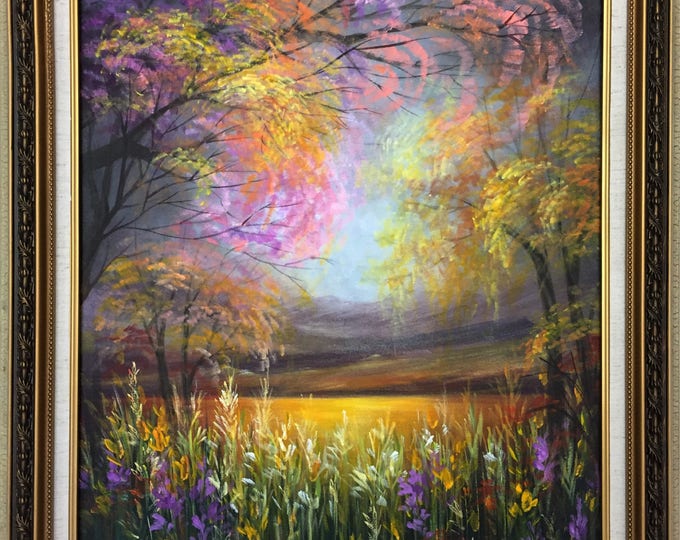 Sunshine - 20"x16"x1" Acrylic on Canvas (framed) - Etsy