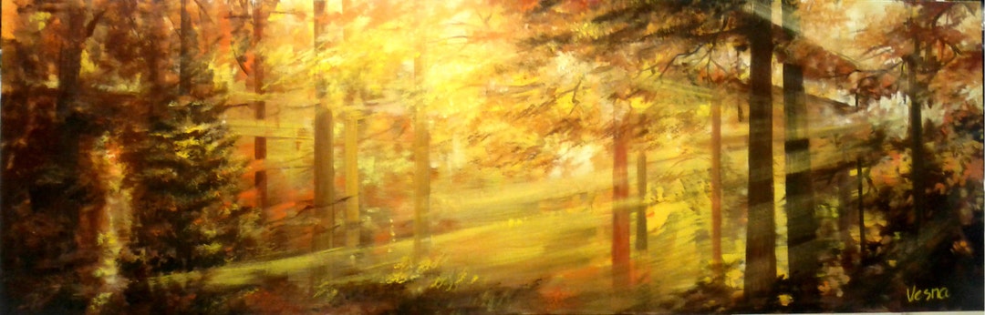 SOLD! the Harp - Acrylic on Wood - 24"x80"x1" - Etsy