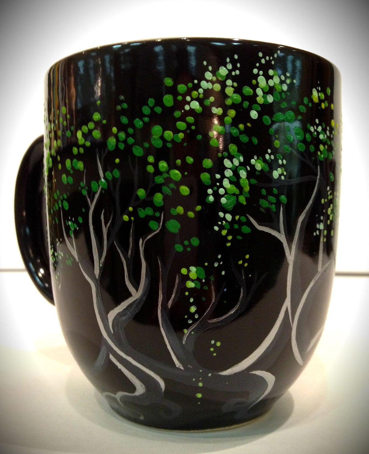 4 Hand Painted Ceramic Mugs - Etsy