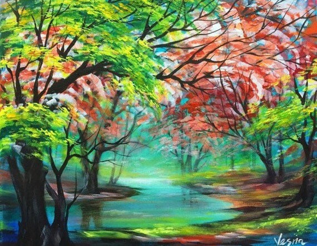 Peaceful - 16"x20"x1" Acrylic on Canvas - Etsy