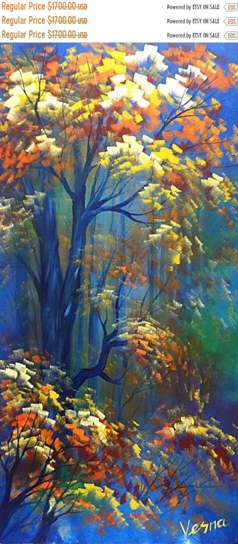 SOLD in the Blue 48x24x1.5 Acrylic on - Etsy