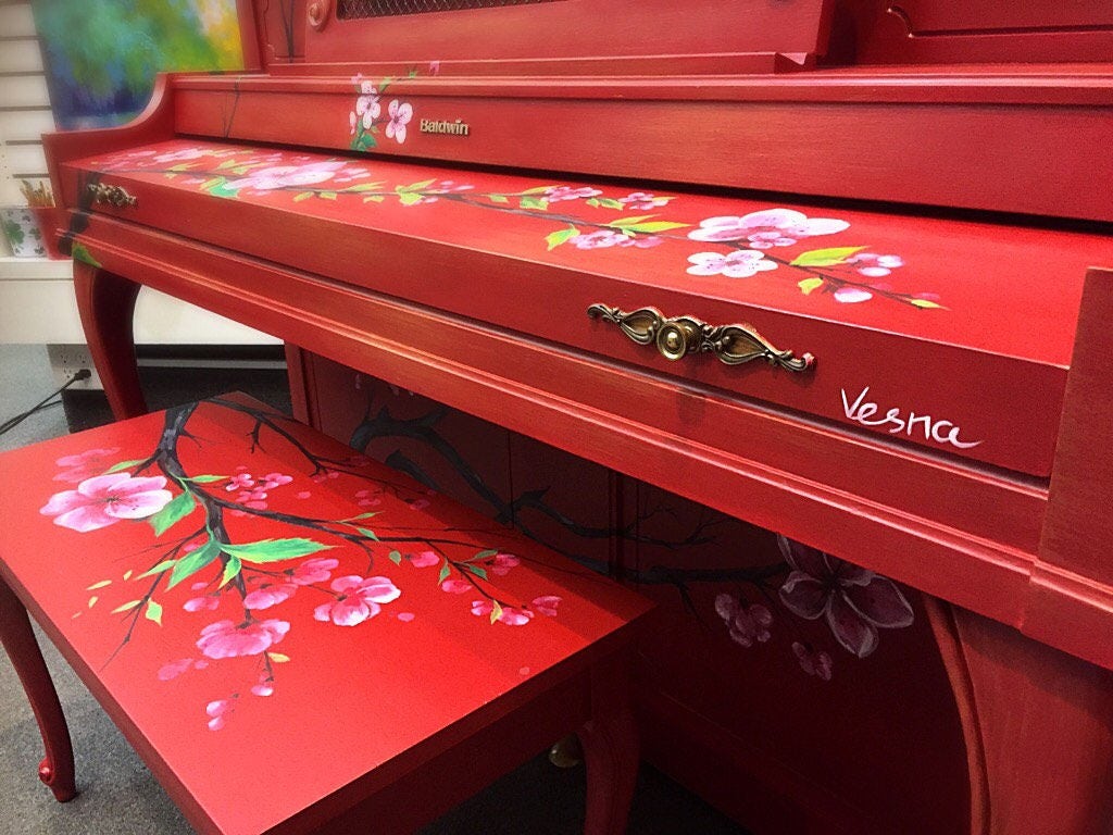 Spring Melody - Hand Painted Piano - Etsy