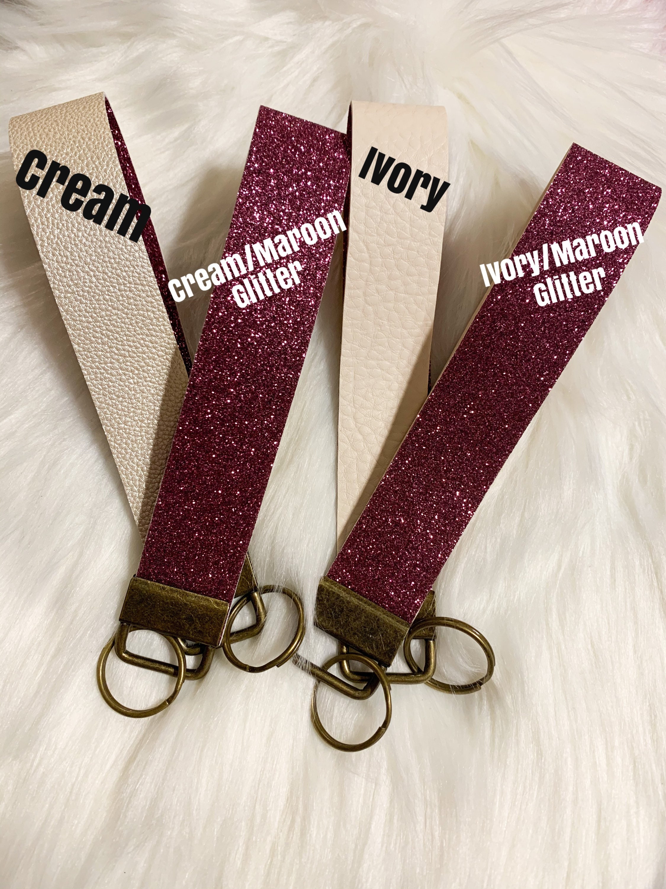 Faux Leather Keychain, Keychain Wristlet, Faux Leather Wristlet ...