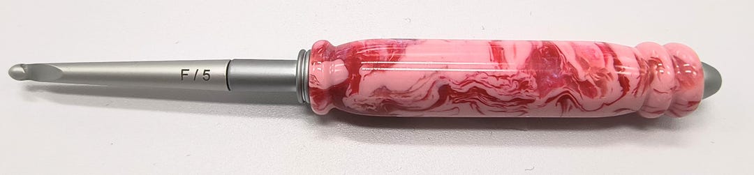 Pink Swirled Lathe-turned Interchangeable Crochet Hook - Etsy