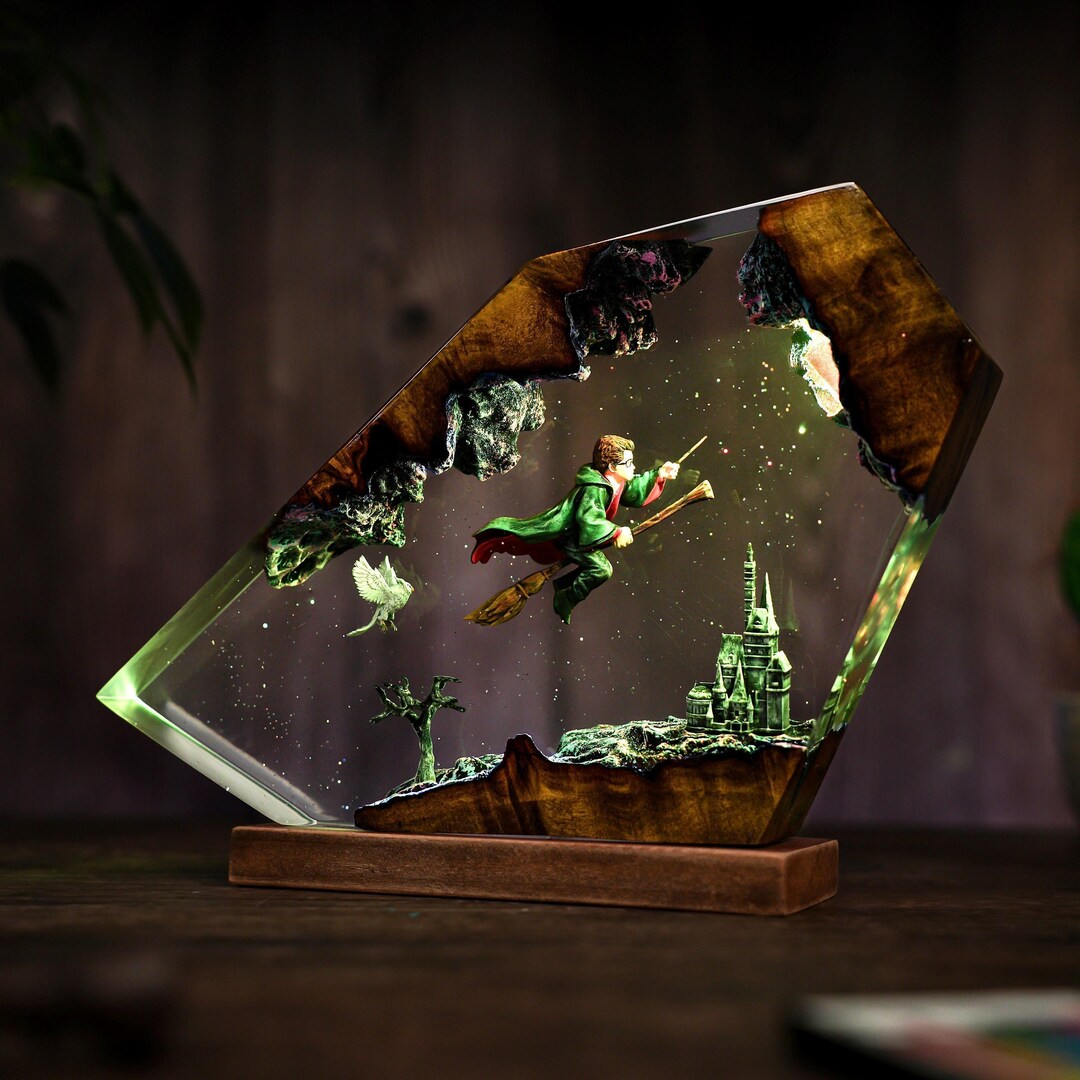 Harry Potter Resin Lamp, LED Diorama Night Light, Gamer Desk Decor ...