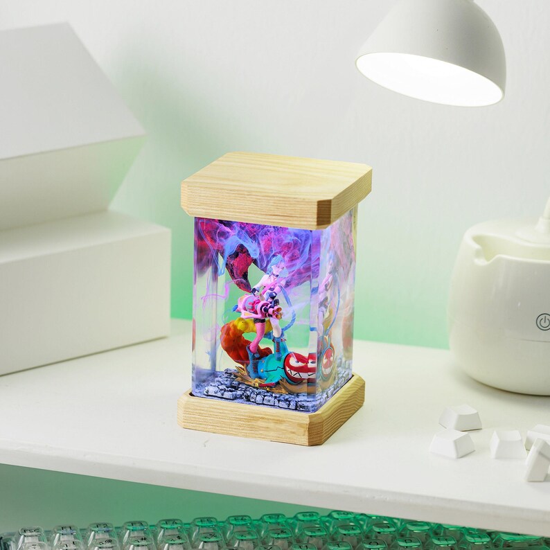 Jinx Resin Lamp, League of Legends Anime Figure Art Night Light, Unique ...