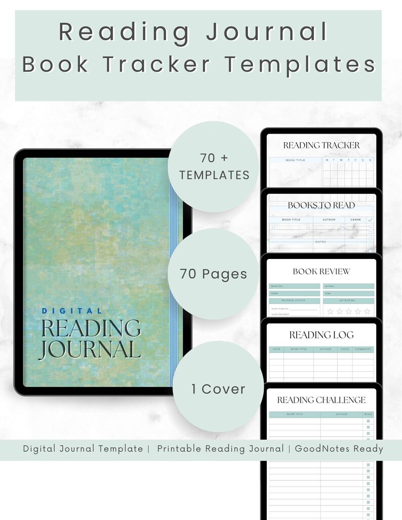Digital Book Review - Reading Journal Template – Goodnotes Book Tracker ...