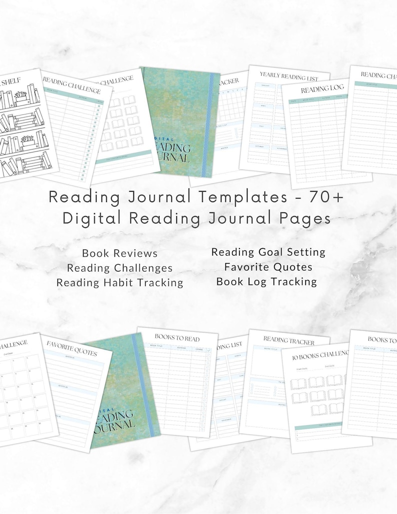 Digital Book Review - Reading Journal Template – Goodnotes Book Tracker ...